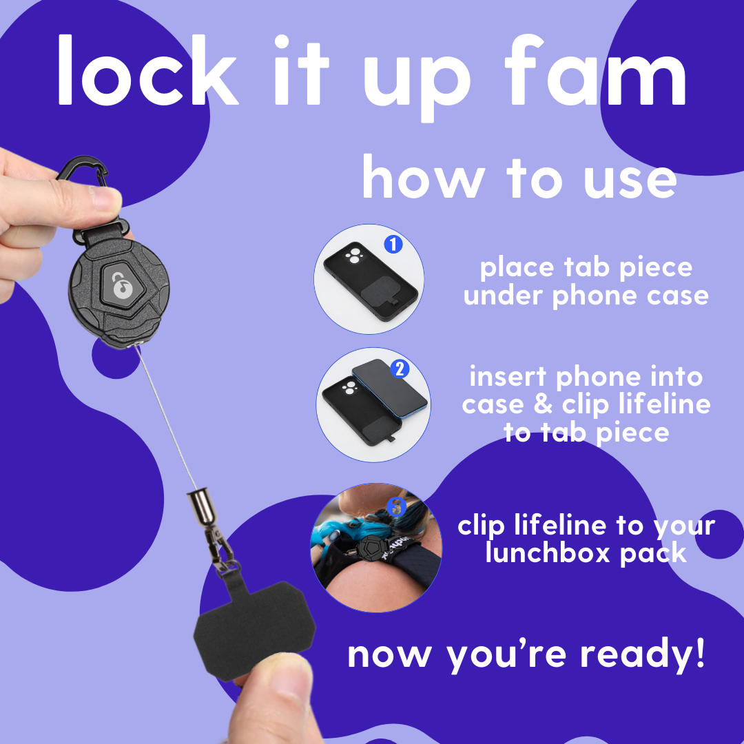 Lunchbox Lifeline | Anti-Theft Phone Tether - Lunchbox Packs