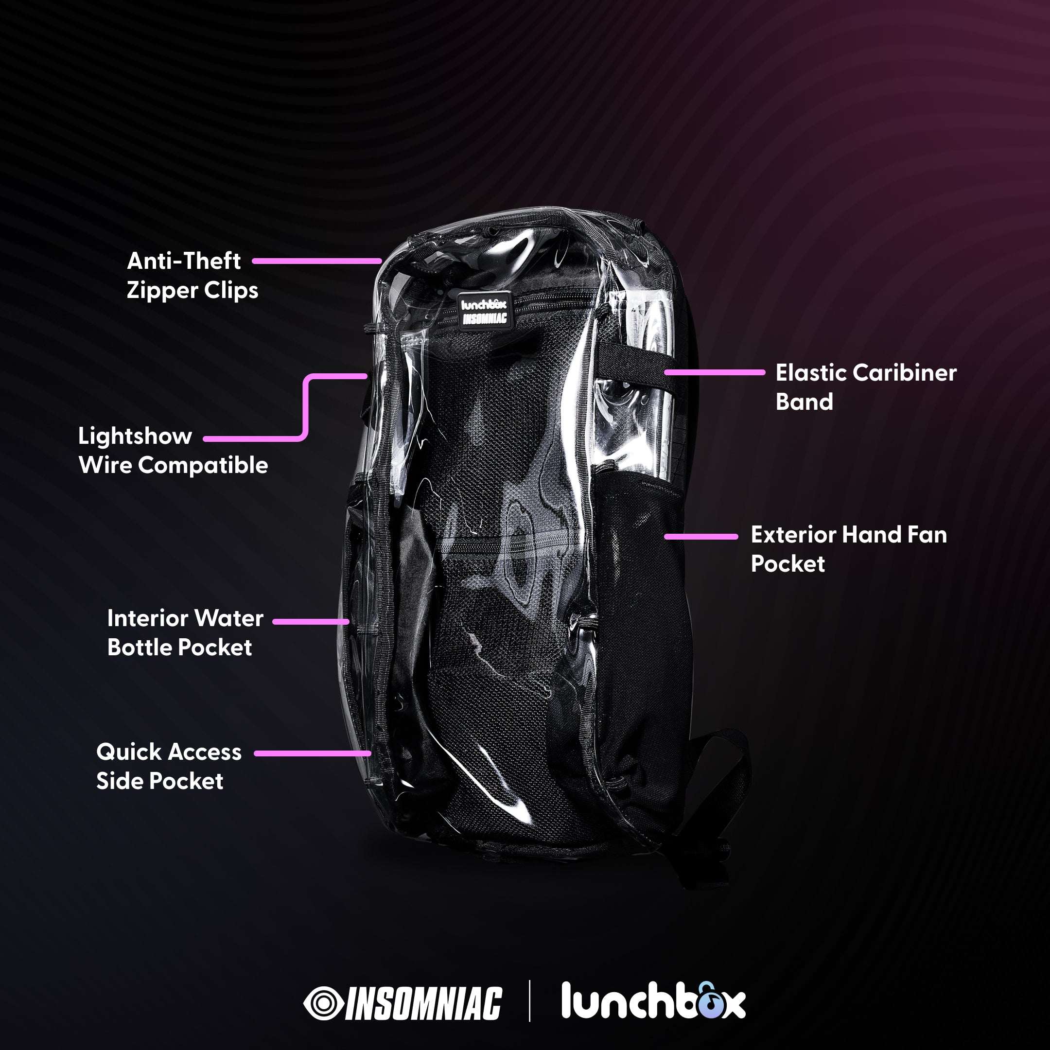 Clear Lite Pack l Insomniac x Lunchbox – Lunchbox Packs